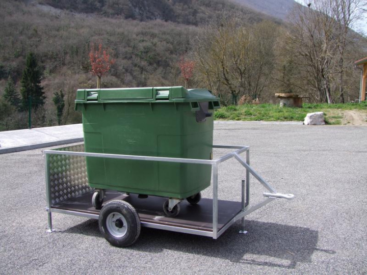 Remorque pour bac conteneurs Roul'Poubelles